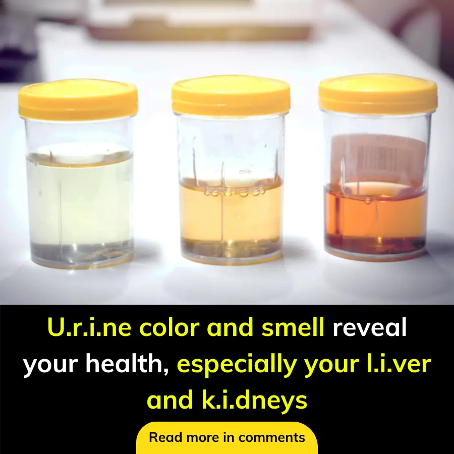 U.r.i.ne color and smell reveal your health, especially your l.i.ver ...