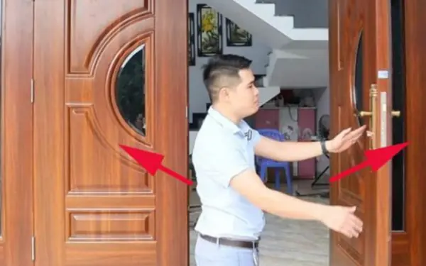 Should the main door open inward or outward?