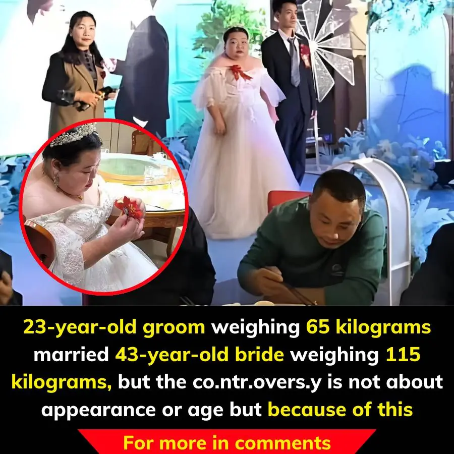 23-year-old groom weighs 65 kilograms and marries 43-year-old bride ...