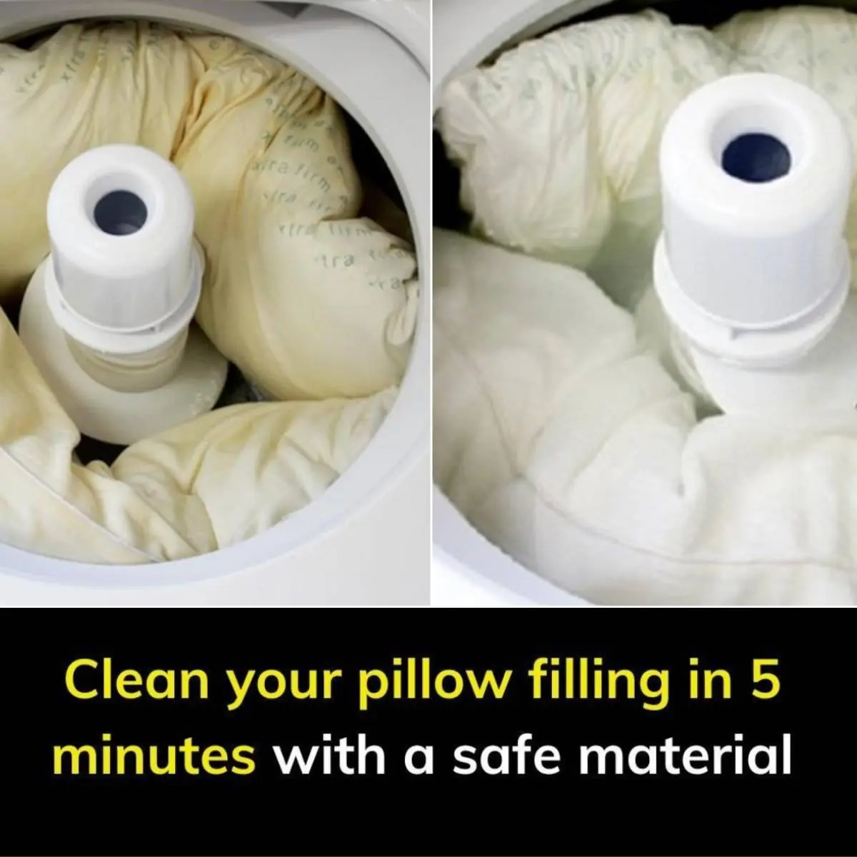 Clean pillows improve sleep; wash filling quickly with this trick
