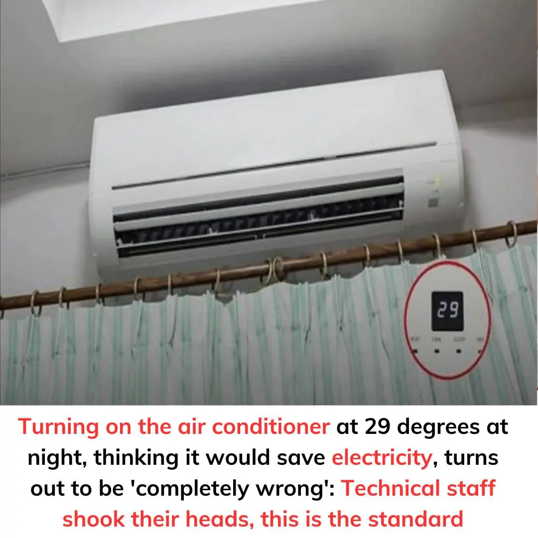 Turning on the air conditioner at 29 degrees at night
