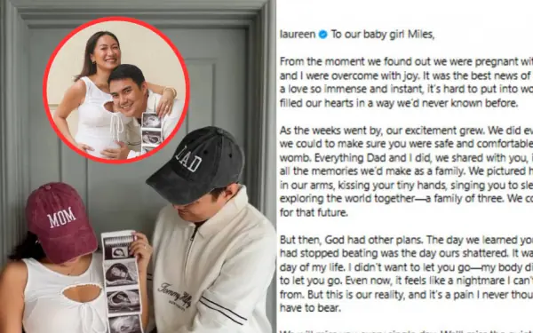 Vlogger Laureen Uy and her husband Miggy Cruz announced the passing of ...
