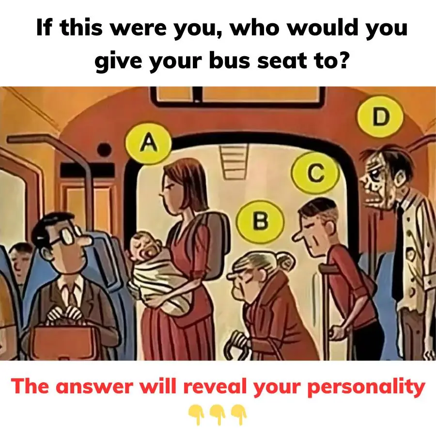 If this were you, who would you give your bus seat to?