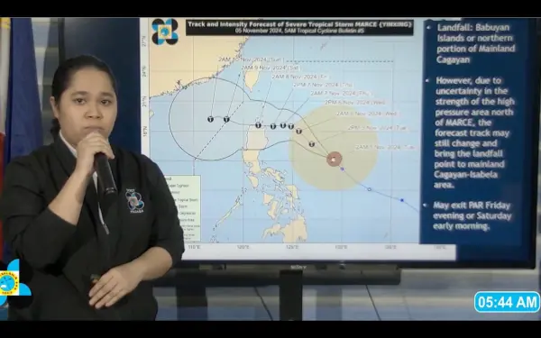 Severe Tropical Storm Marce Nearing Typhoon Category, Poses Threat To Luzon