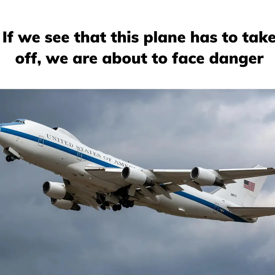 If we see that this plane has to take off, we are about to face danger