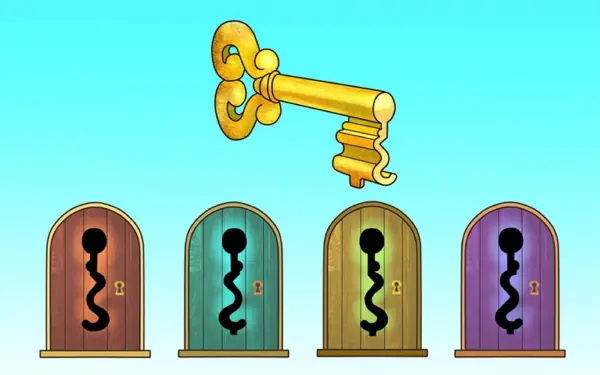 Which key can open this door?