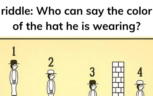 The most controversial riddle: Who can say the color of the hat he is ...