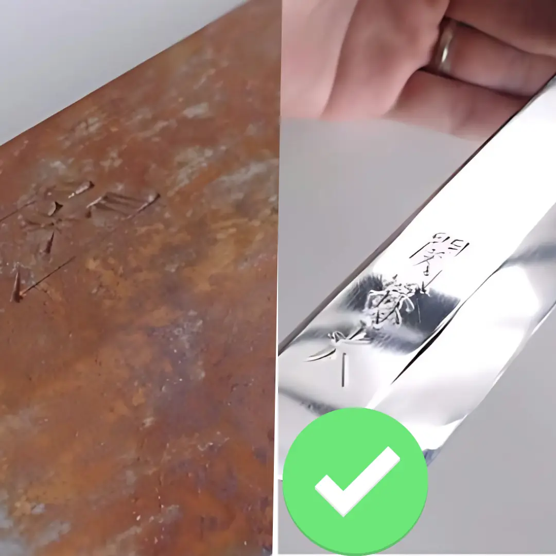 Remove rust from knives and scissors with extremely simple ingredients