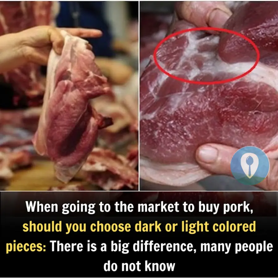 Pay attention to the color of pork when buying at the market.